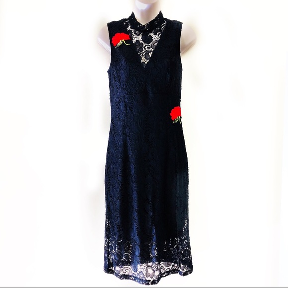 Enfocus Studio | Dresses | En Focus Studio Black Lace Embroidered Dress ...